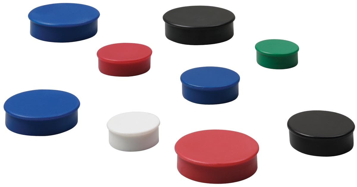 Nobo Magneten, diameter 38 mm, zwart, blister van 4 stuks | Portaal Check