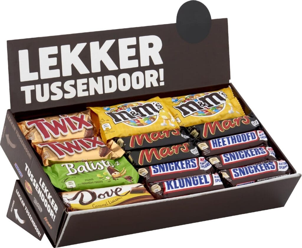 Chocoladerepen, doos van 49 stuks, mix | Portaal Check