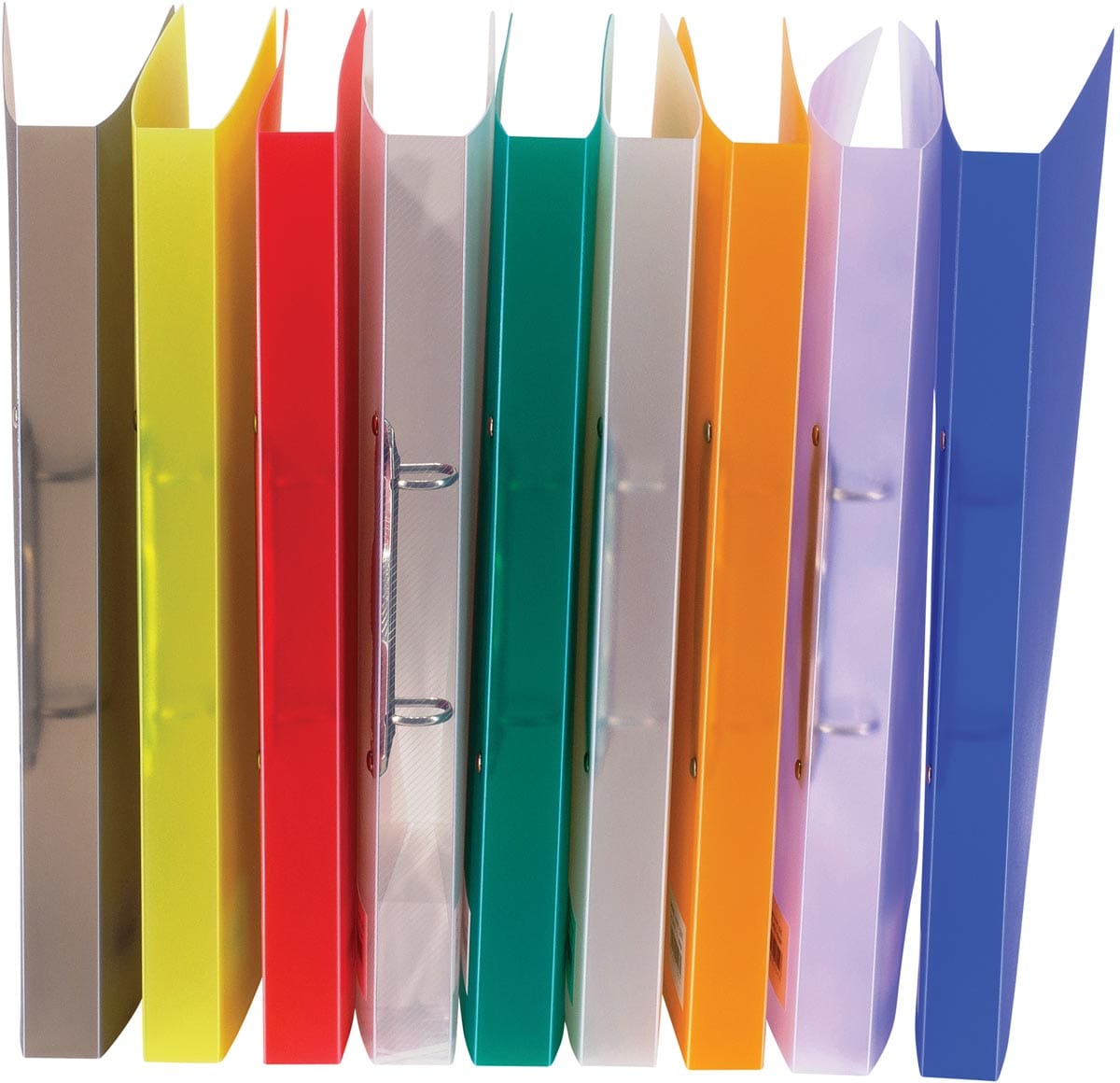 Bronyl ringmap, voor ft A4, uit PP, 2 D-ringen van 15 mm, geassorteerde ...