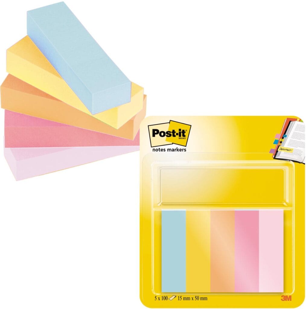 Post-it notes markers Beachside, ft 15 x 50 mm, blister met 5 blokjes ...