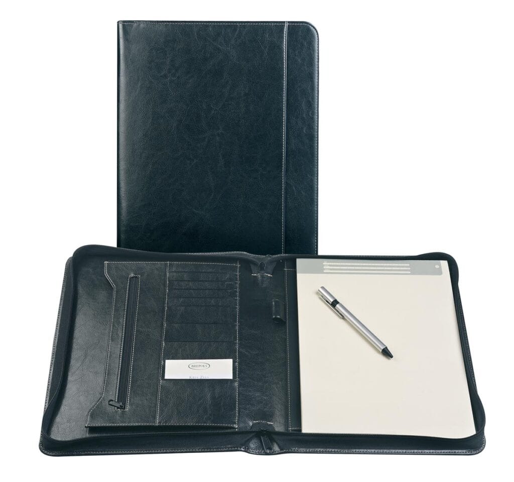 Brepols luxe schrijfmap Palermo zwart | Portaal Check