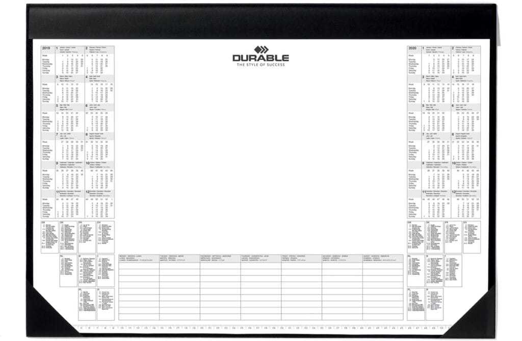 Durable schrijfonderlegger met kalender 2023-2024 | Portaal Check