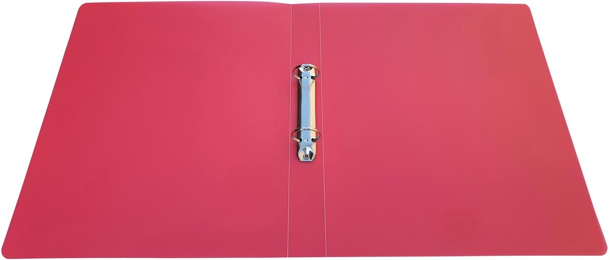 Alpha ringmap, voor ft A4, uit PP, 2 ringen van 25 mm, transparant rood ...