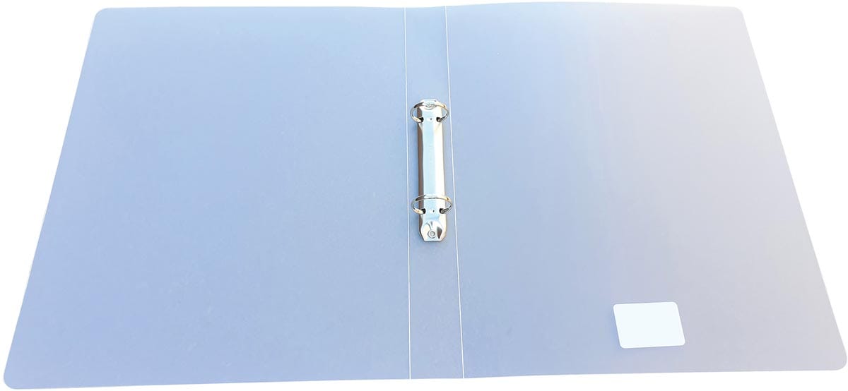 Alpha ringmap, voor ft A4, uit PP, 2 ringen van 25 mm, transparant wit ...