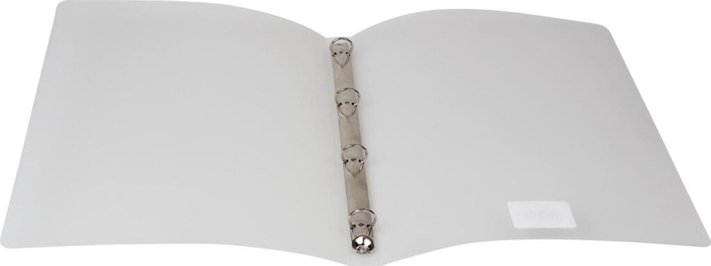 Alpha ringmap, voor ft A4, uit PP, 4 ringen van 16 mm, transparant wit ...