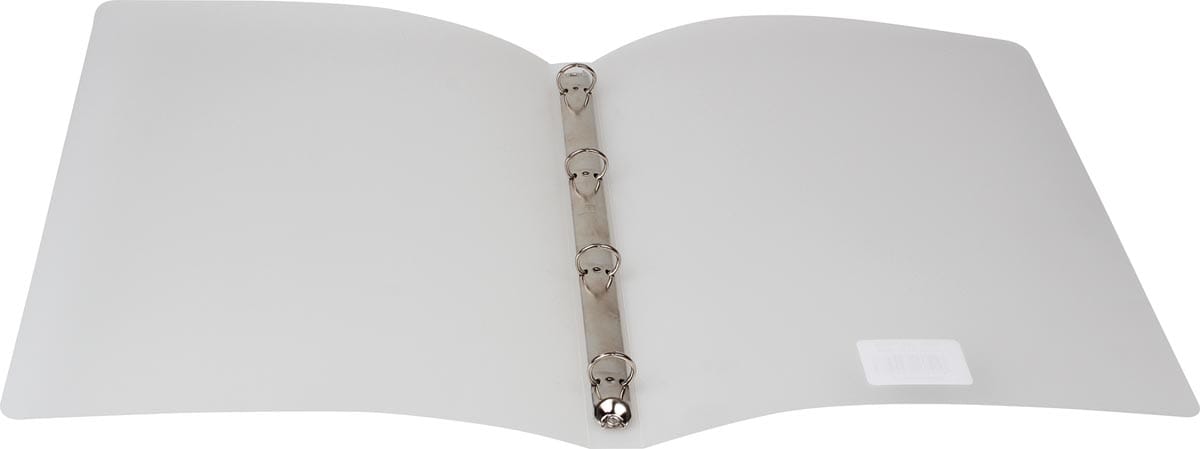 Alpha ringmap, voor ft A4, uit PP, 4 ringen van 16 mm, transparant wit ...
