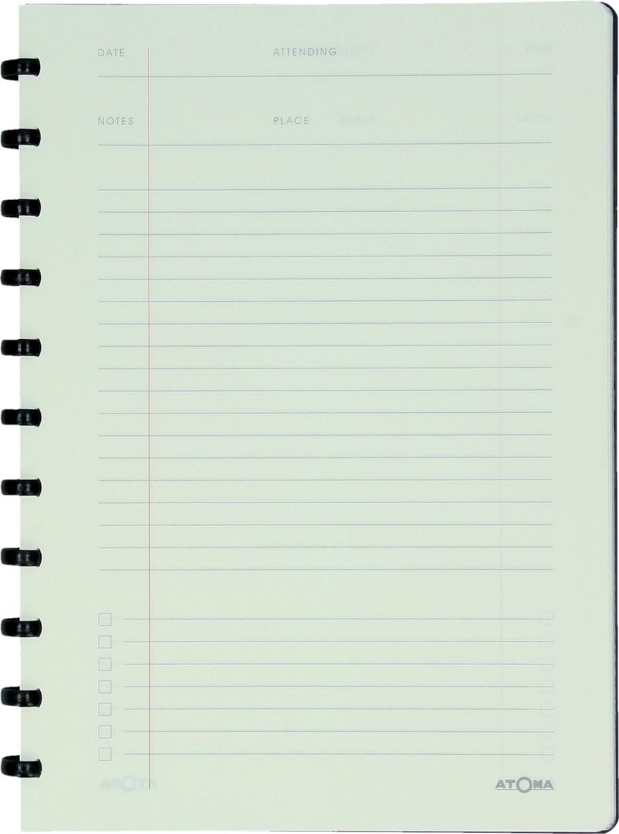 Atoma meetingbook, ft A4, zwart, gelijnd | Portaal Check