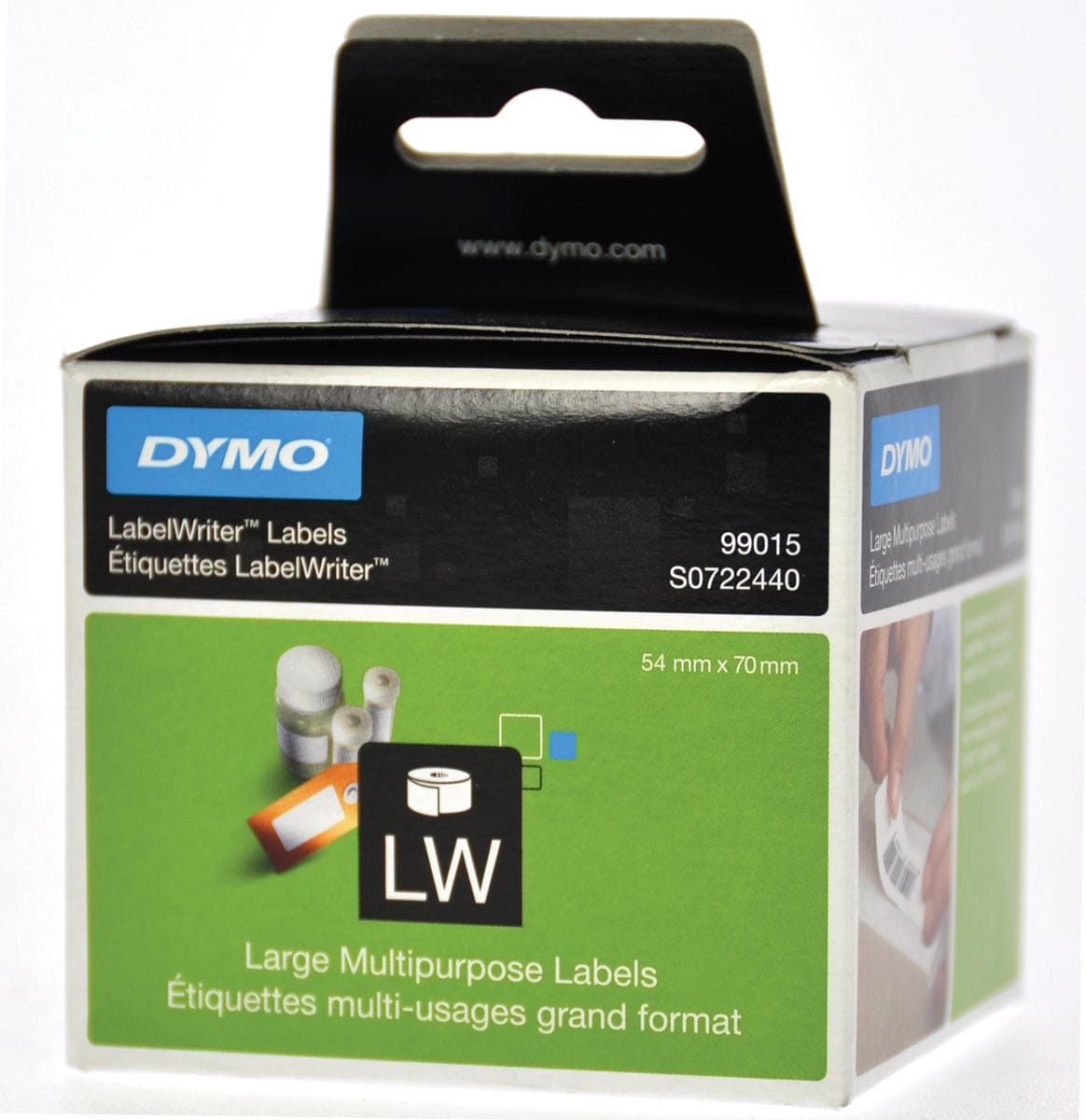 Dymo etiketten LabelWriter ft 70 x 54 mm, wit, 320 etiketten | Portaal ...