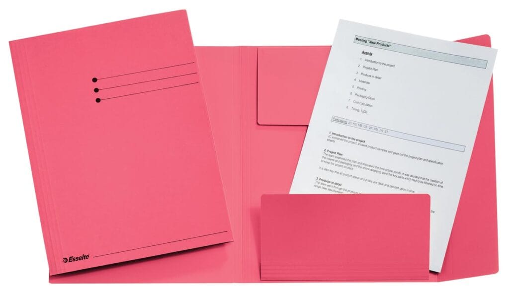 Esselte dossiermap roze, ft A4 | Portaal Check