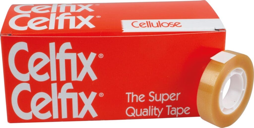 Celfix plakband cellulose ft 12 mm x 33 m | Portaal Check
