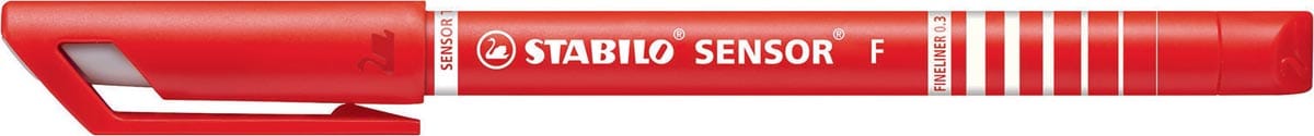 STABILO SENSOR fineliner, 0,3 mm, rood | Portaal Check